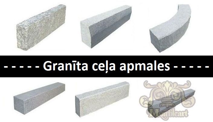 GRANĪTA APMALES / akmens ceļa apamle / granīta apmales